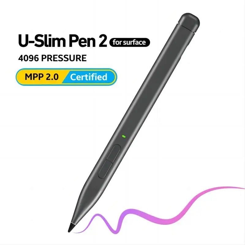 Стилус Uogic Fine Tip, для Surface Pro, Bluetooth, сенсорное управление, магнитное крепление — фото 1