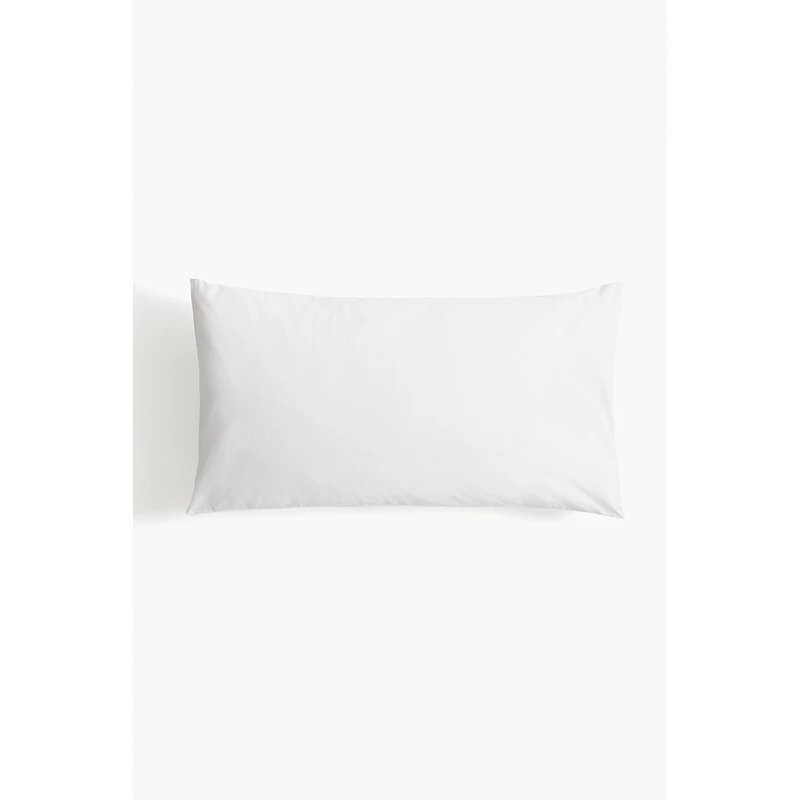 Наволочка HM HOME из весеннего хлопка, мягкая и удобная, тканая, артикул 0824404 48 см x 74 см._Белый 041