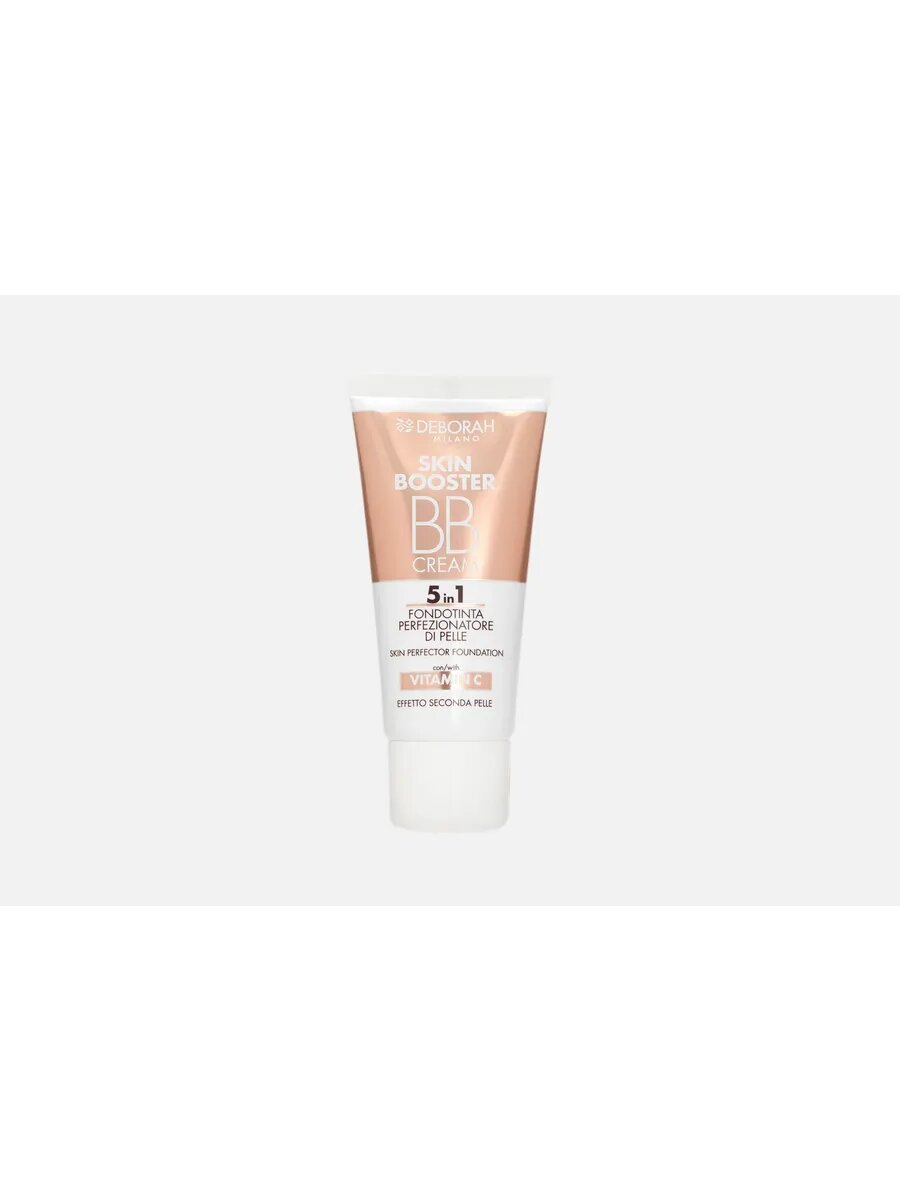 DEBORAH MILANO Skin Booster BB Cream 5-in-1 Выравнивающая тональная основа SPF 15 30 мл 01, Nude