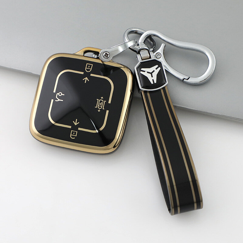 Кейс для ключа автомобиля ZEEKR 001 с NFC, карточная форма, черный цвет с ключом, прочный карточный чехол для