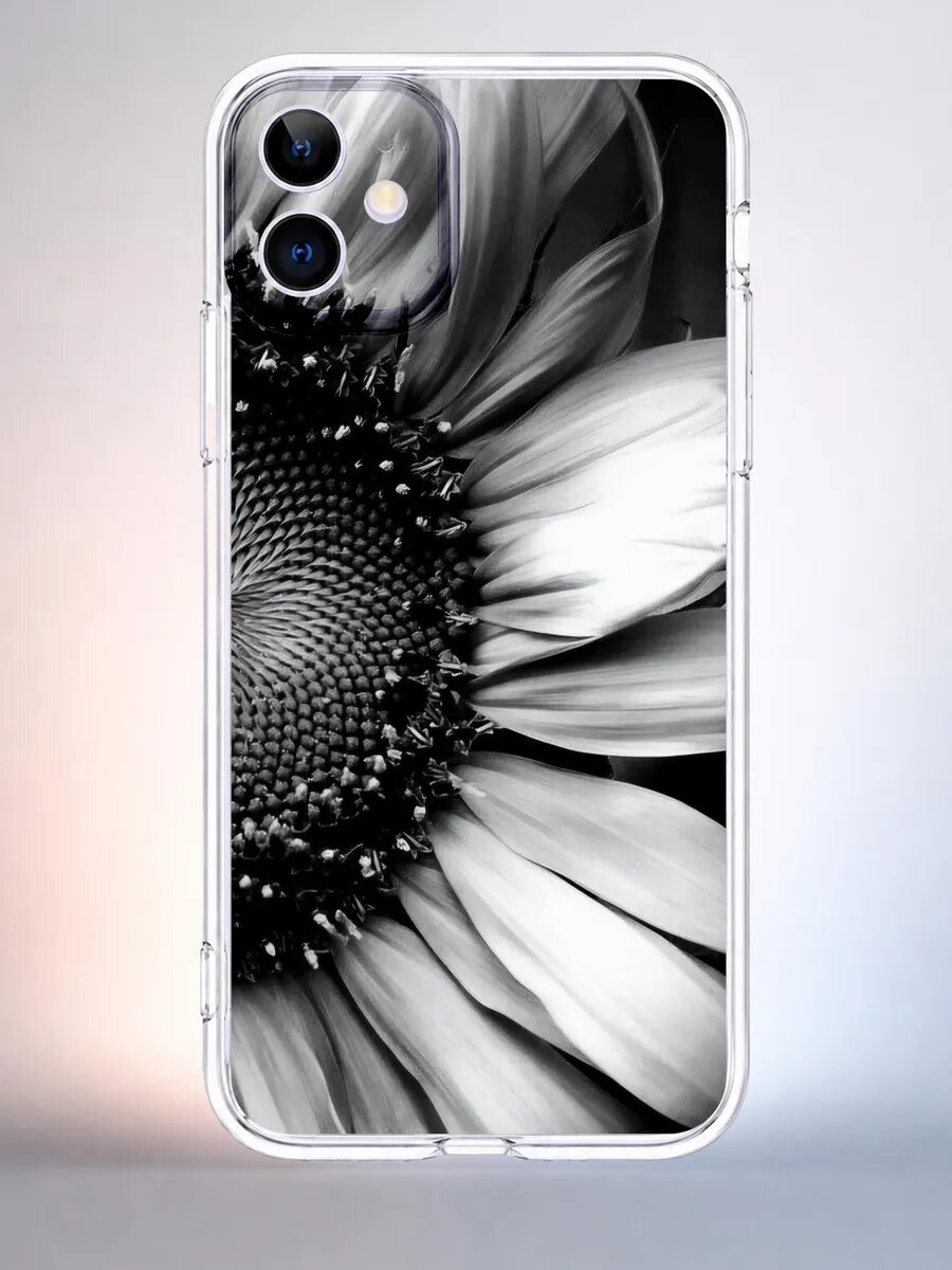 Чехол iPhone 11 подсолнух макро силиконовый
