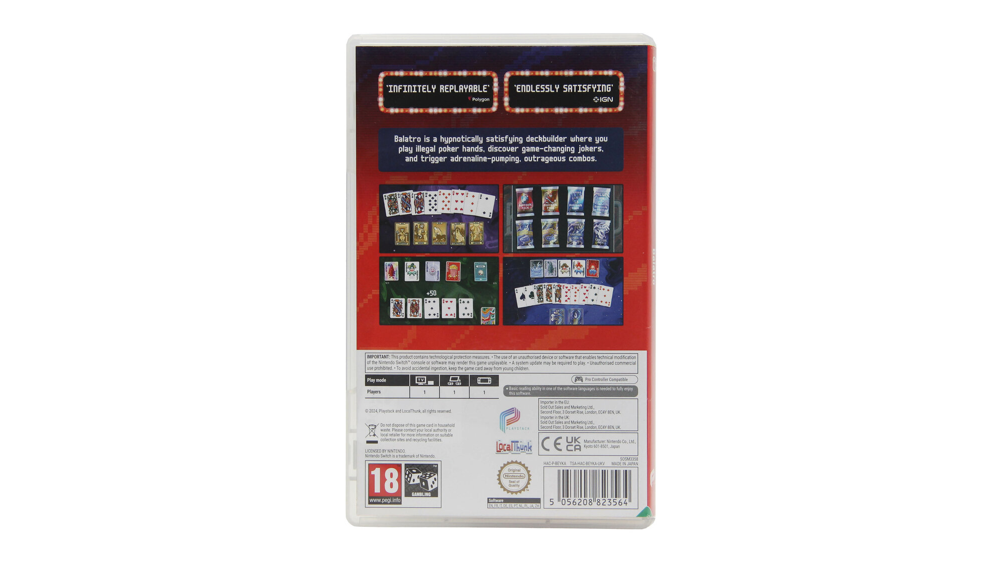 Balatro Special Edition (Nintendo Switch) Картридж, Английский язык — фото 1