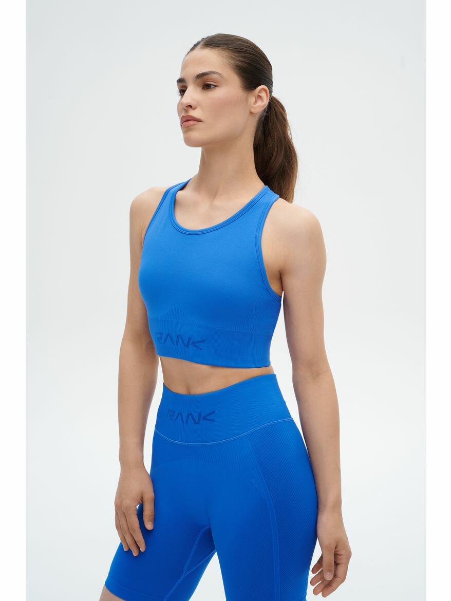 Топ спортивный RANK Seamless Top, размер XL, синий — фото 1