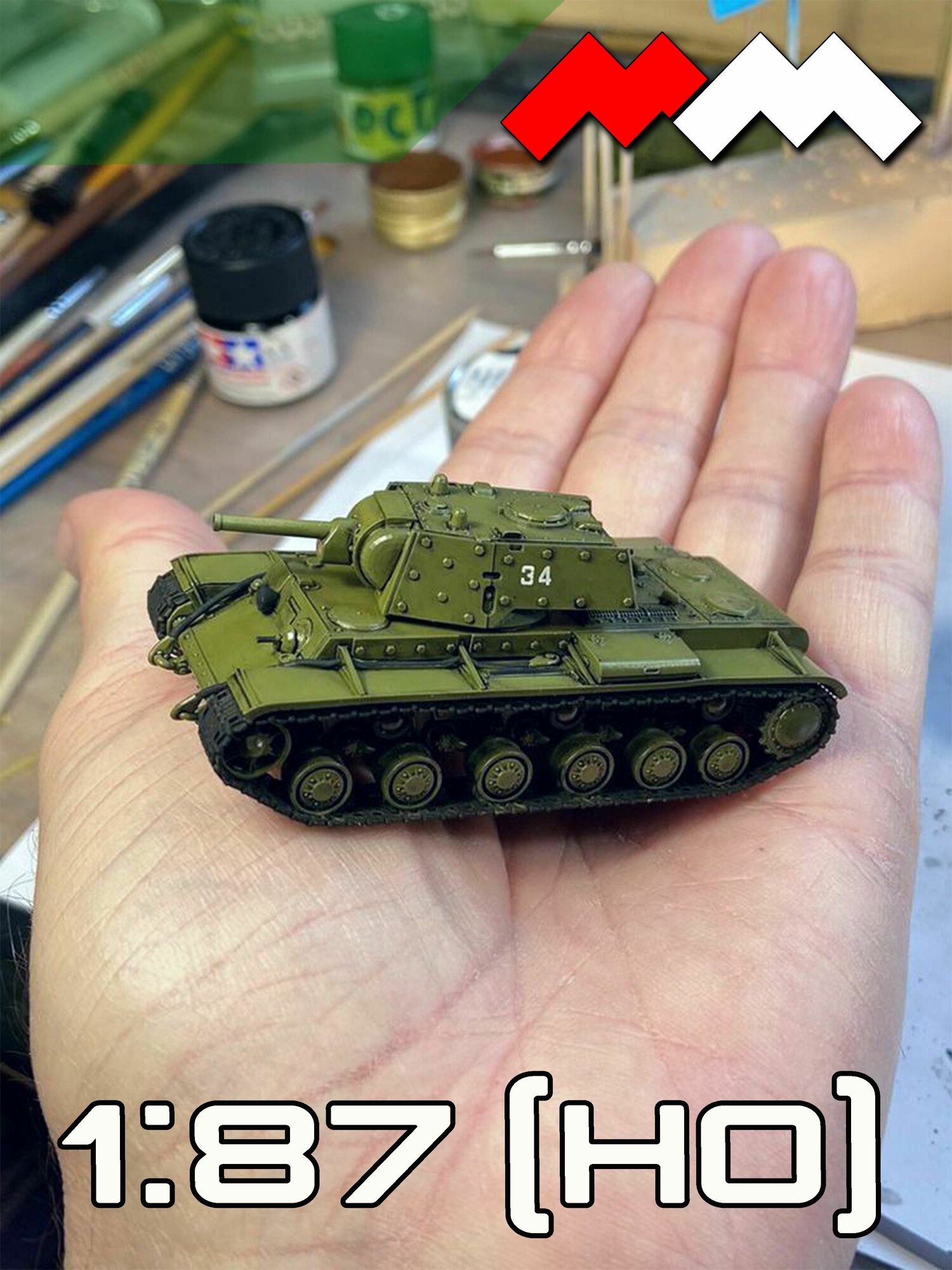 КВ-1Э Тяжелый танк СССР. 1/87 (Н0)