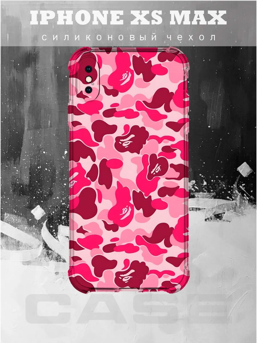 Чехол на IPHONE XS MAX с принтом bape