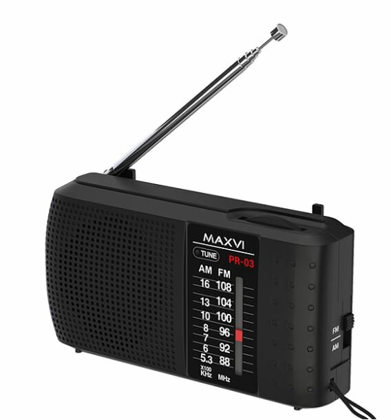 Радиоприемник Maxvi PR-03 черный