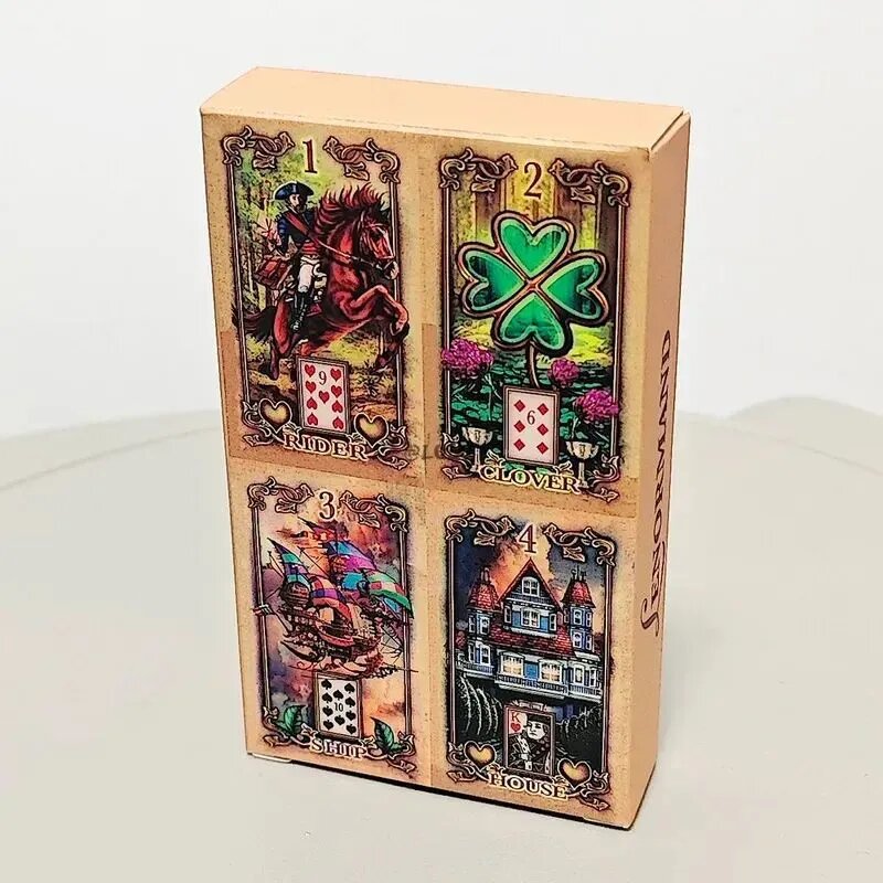 Колода Таро Lustrous Lenormand, 47 карт, Английский язык, Картон, Светло-коричневый/Коричневый — фото 1