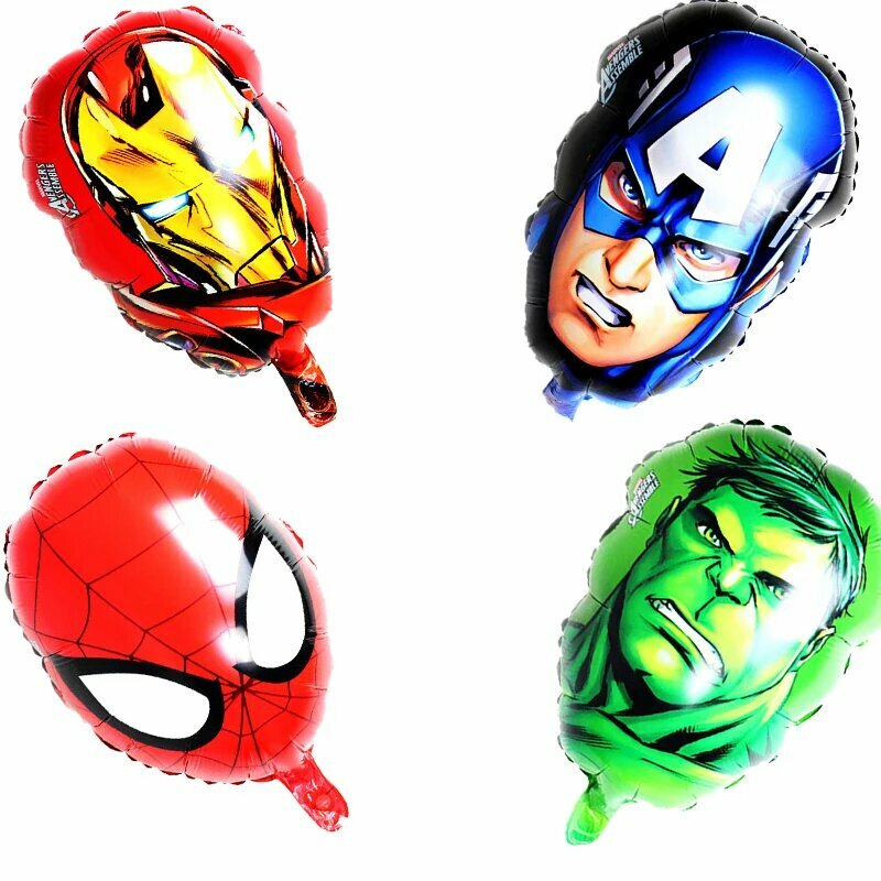 Баллоны Avengers: Iron Man, Captain America, Hulk, Spider-Man, 4шт