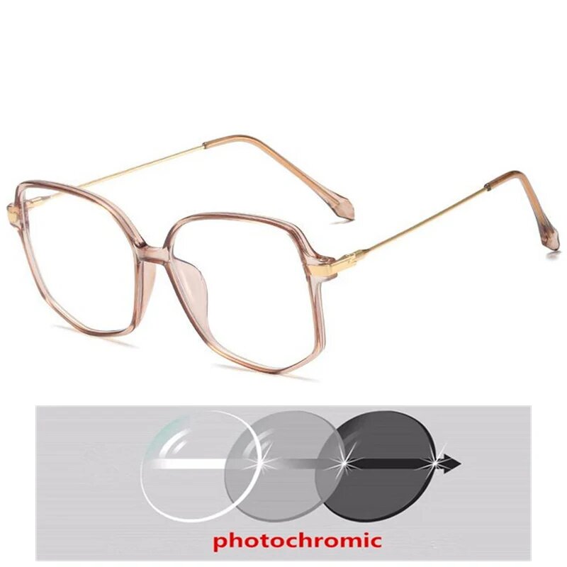 Женские фотохромные очки Tea Frame Gray -6.0