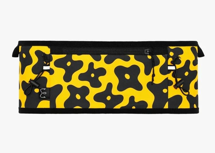 Пояс Enklepp Tiksi Waist Belt 2.0 Black Flowers-Yellow, S