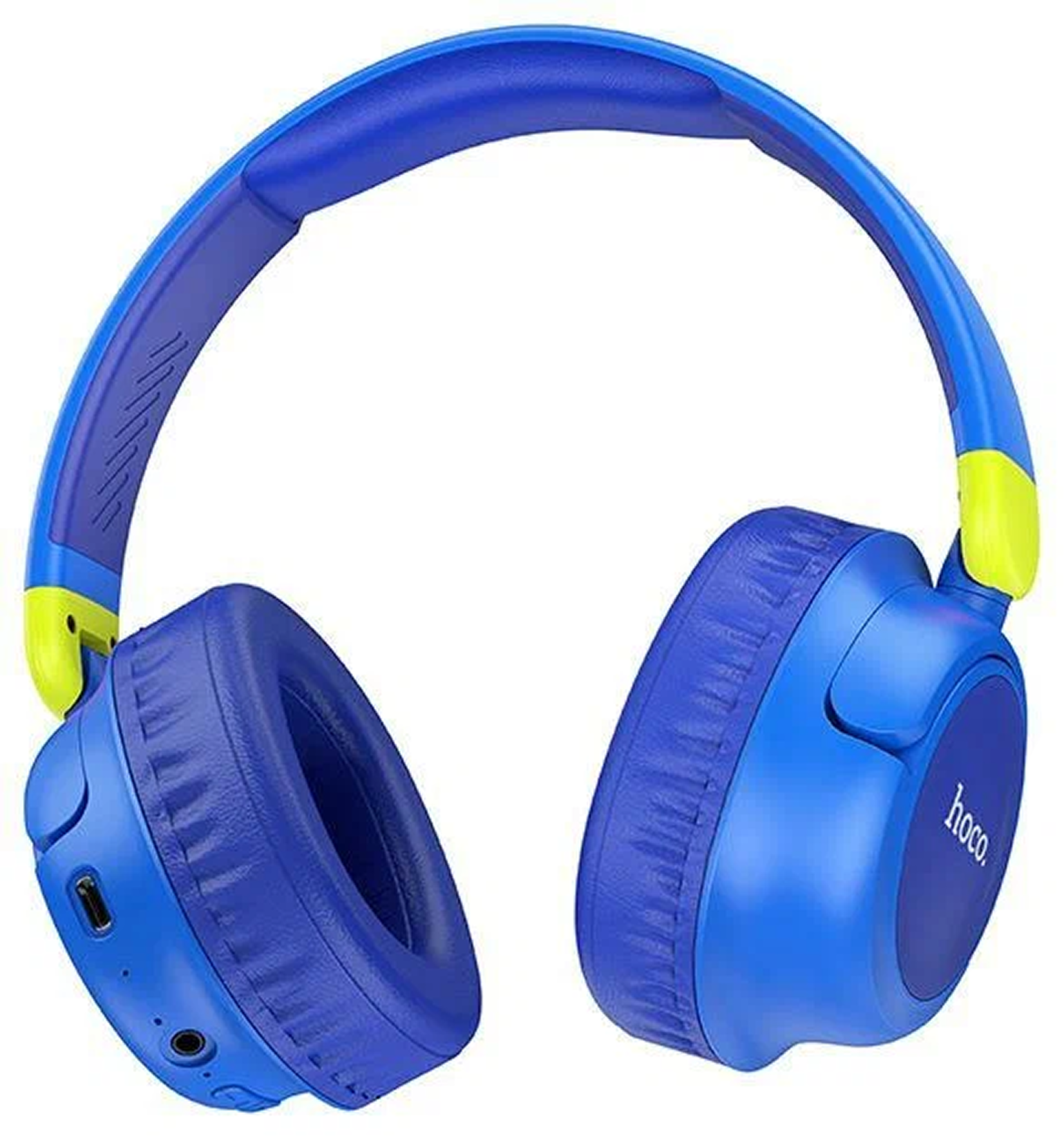 Наушники Hoco W43, накладные, Bluetooth, складные, встроенные микрофоны, 5.2, голубые