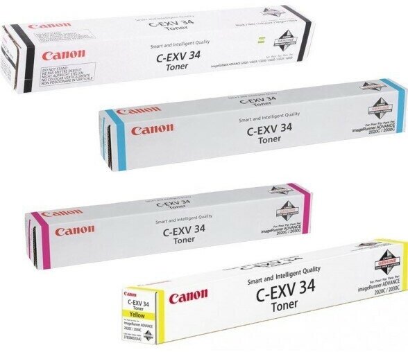 Картридж Canon C-EXV34 BK + C +M + Y комплект оригинальных 4 цвета для Canon IR C2020 C2025 C2030 C2220