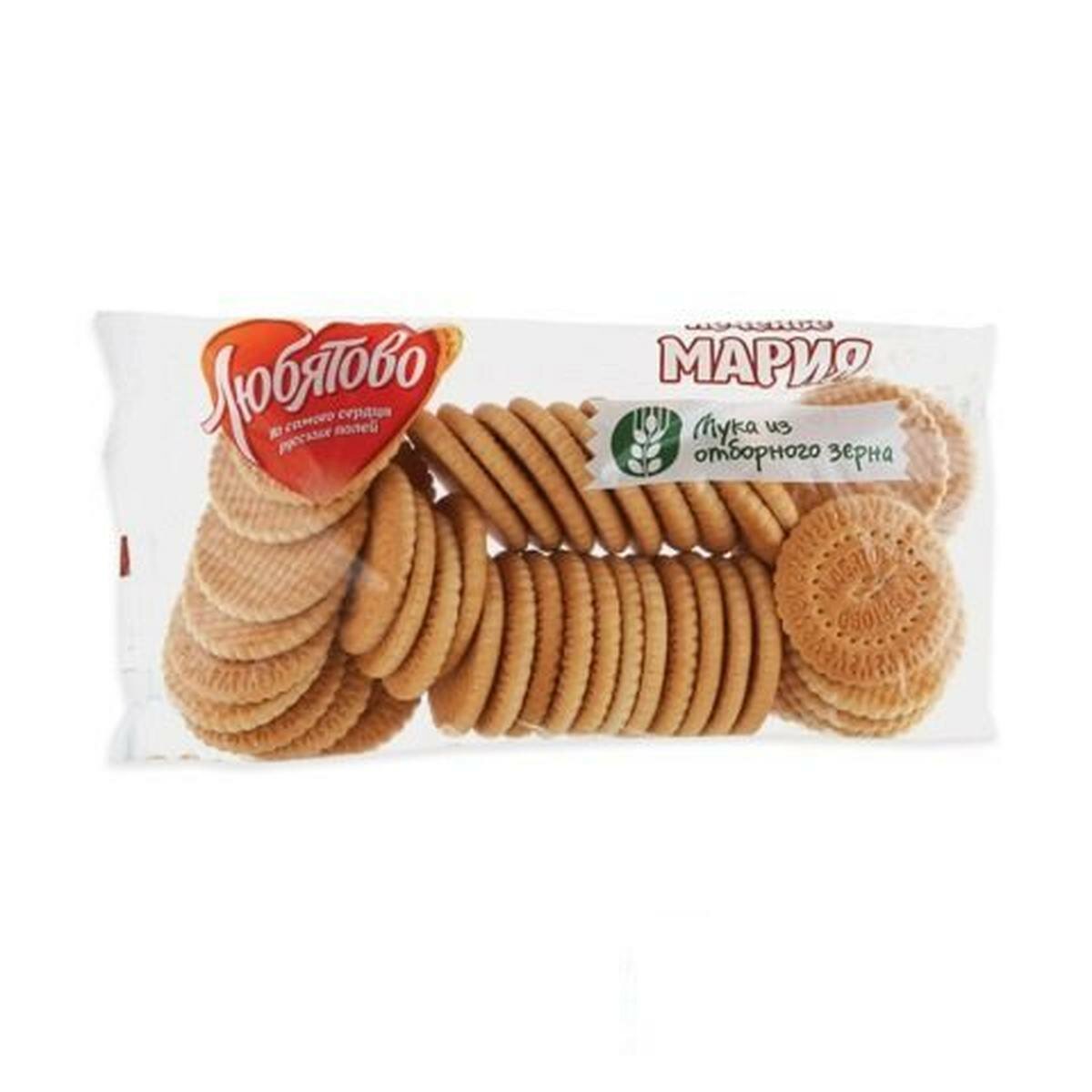 Печенье Любятово "Мария", традиционное, затяжное, 500г, в спайке, 13069, 10 шт.