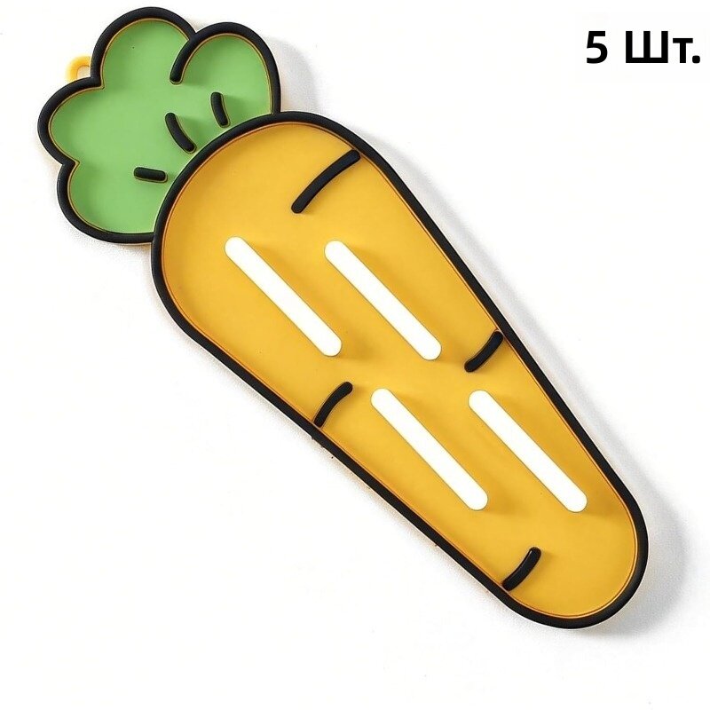 Коврик-подставка для крышек, кухонный органайзер, аксессуар для слива воды и защиты кухонной столешницы, желтый, 5 шт.