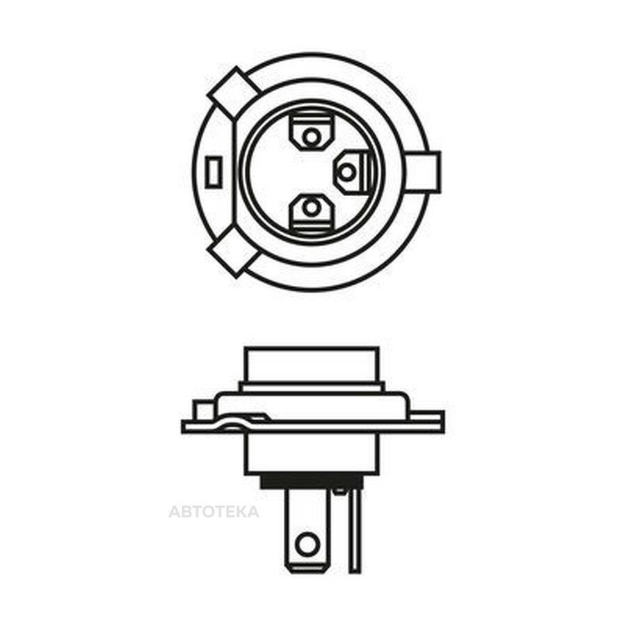 Лампа GIGALIGHT +120% H4 12V 60/55W (картон) (компл 2 шт) BOSCH 1987301425