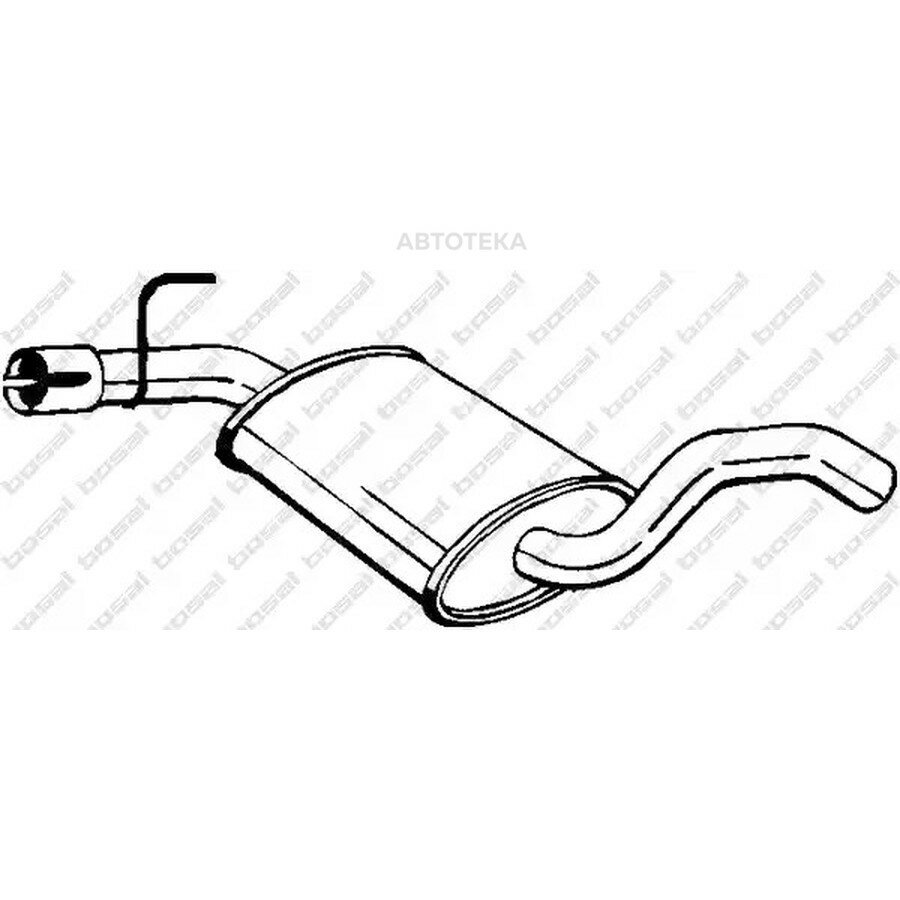 Глушитель центральный (V.W. VENTO 91-95 ) BOSAL 233693