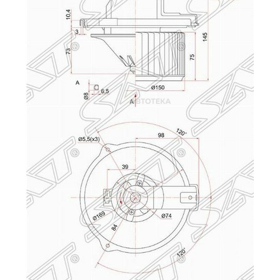 Вентилятор салона TOYOTA COROLLA RUNX/ MARK II SAT ST8710312050
