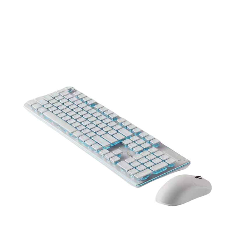 Клавиатура беспроводная EWEADN 710 Mechanical Feel Keyboard+Mouse, White blue light