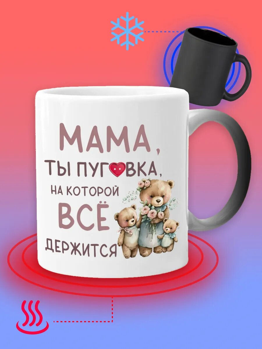 Кружка хамелеон подарок маме