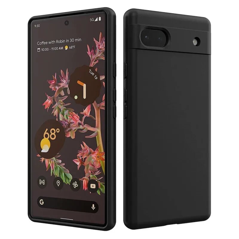 Чехол для Google Pixel 7a 8 черный силиконовый