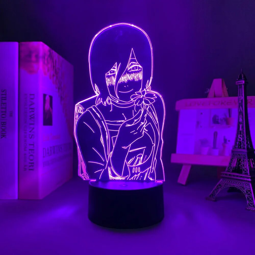 Ночник аниме Человек-бензопила, светильник LED USB, декор для комнаты