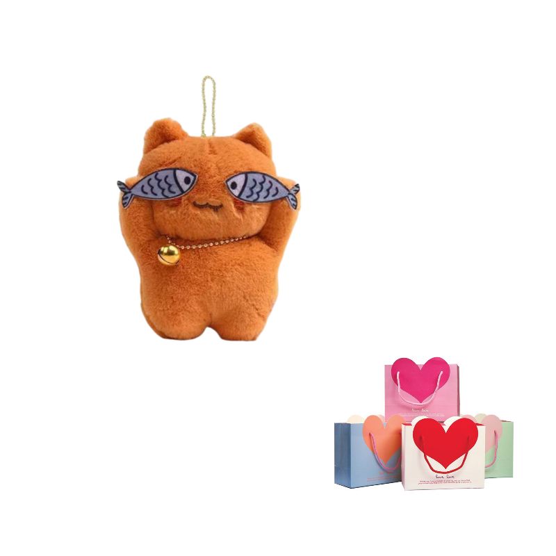 Плюшевая подвеска унисекс YANGWAWAHEXIAOXIONGTIAOWU "Кошачья мягкость", 13CM EU