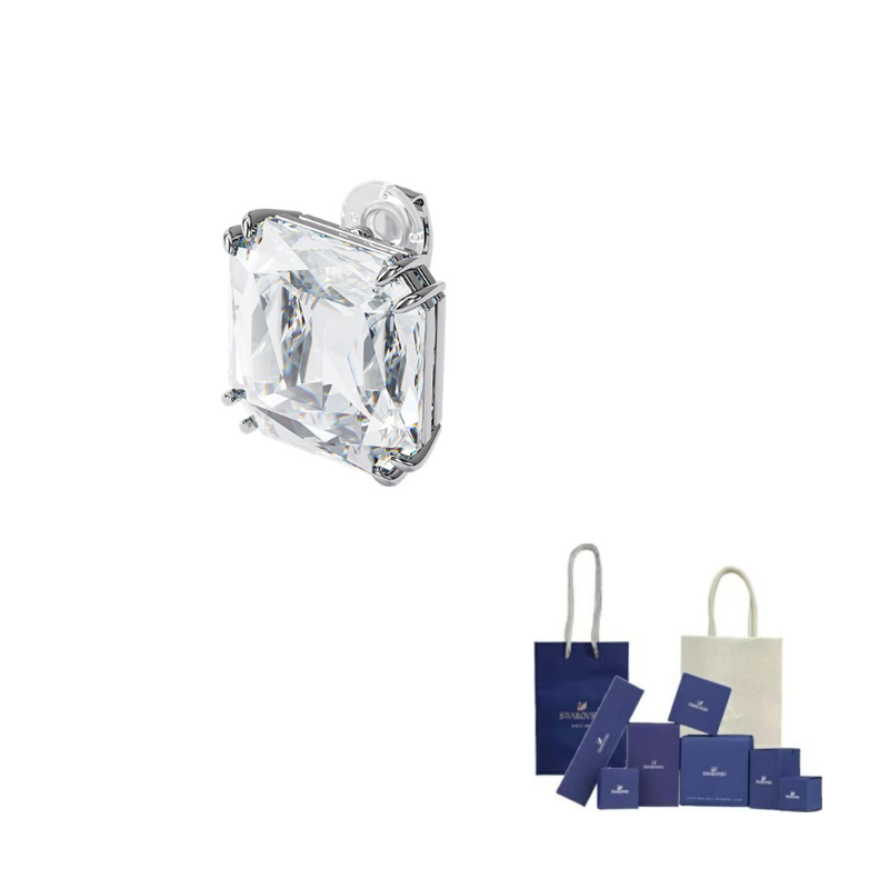 Серьги пусеты, кристаллы Swarovski