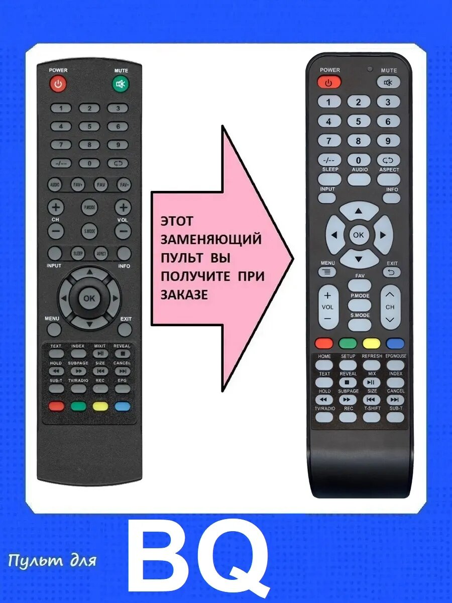 Пульт для телевизоров BQ 32F36B, 32F38B, 32FNF01B, 32FS01B