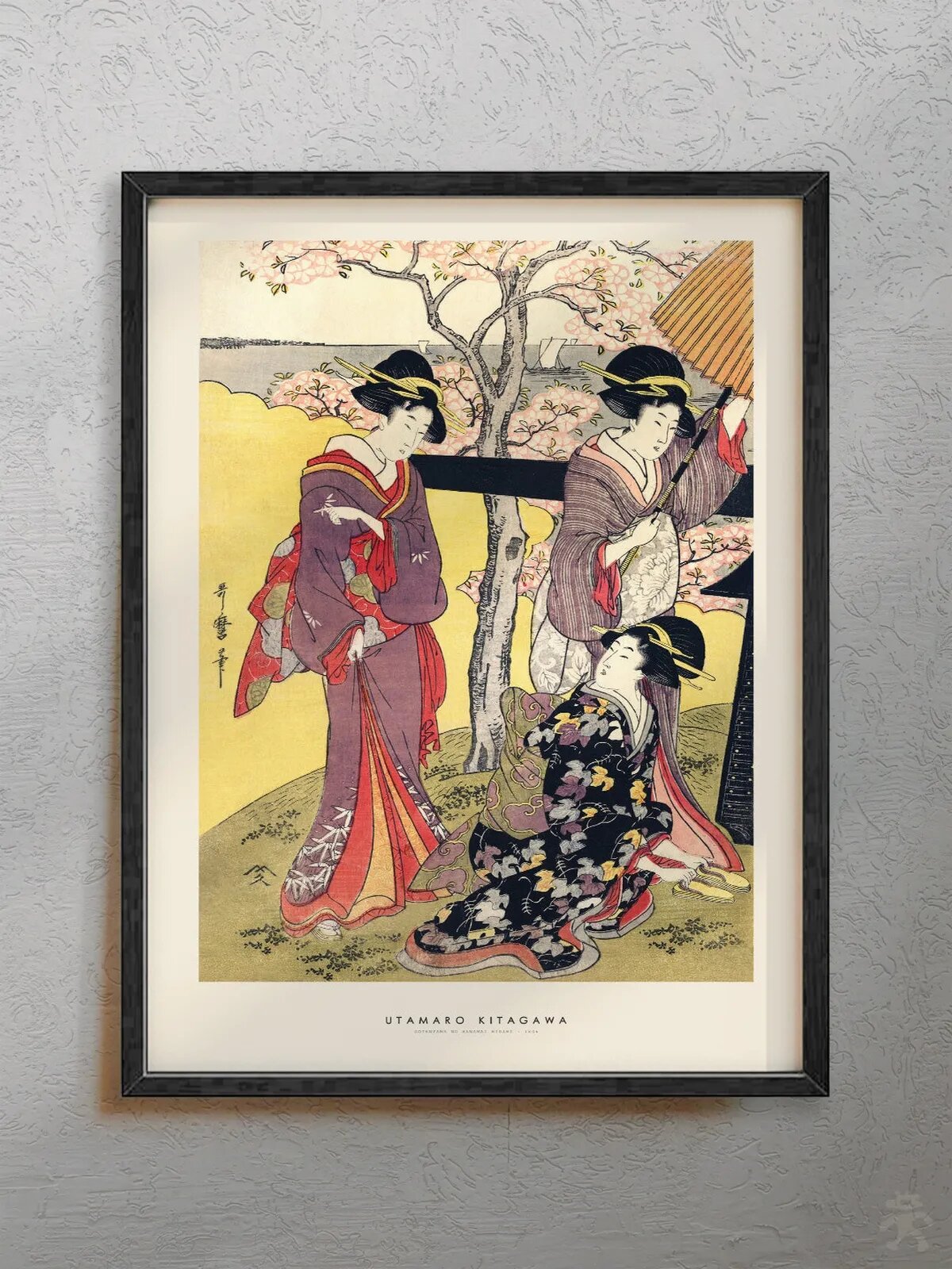 Интерьерный постер "Gotenyama no Hanami Hidari" в стиле pinterest, формата 30x40 см.