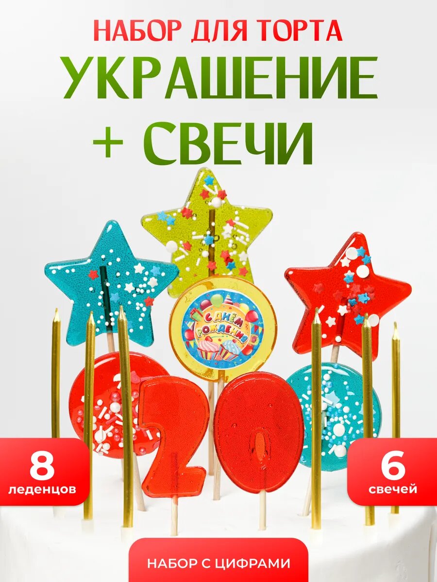 Украшения для торта. Цифра 20