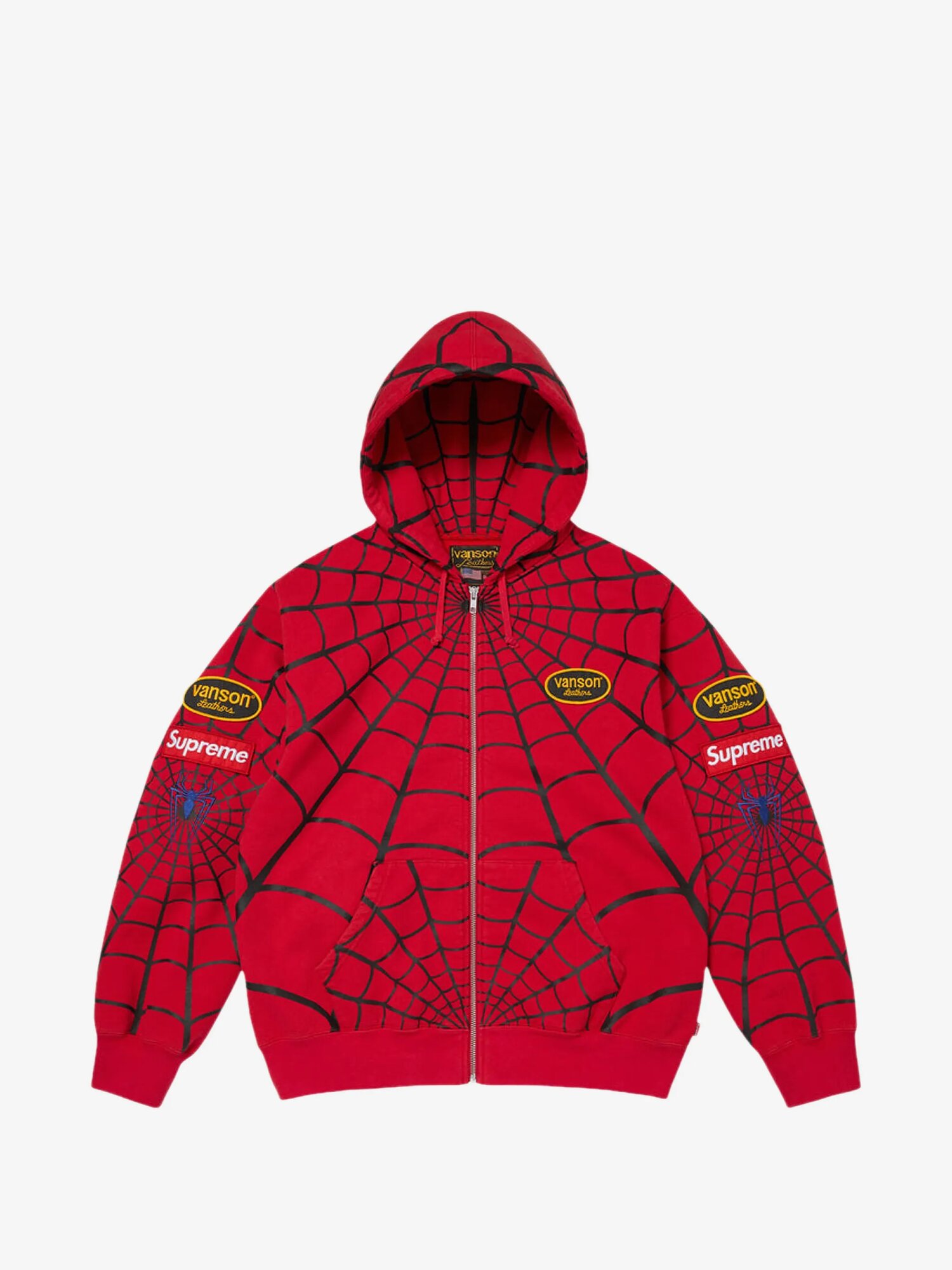 Худи Supreme Spider-Man Vanson Leathers x Marvel