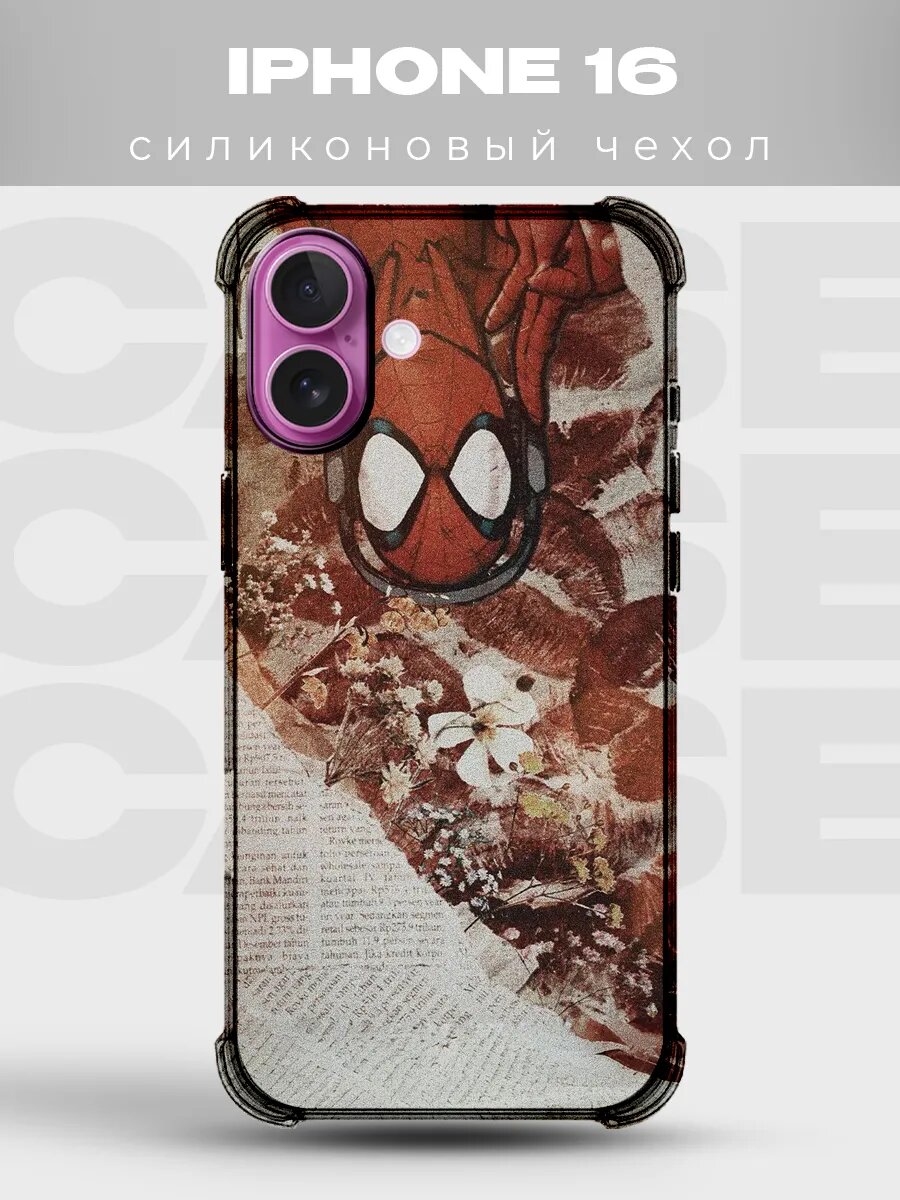 Чехол на iPhone 16 Человек-паук spider man человек паук