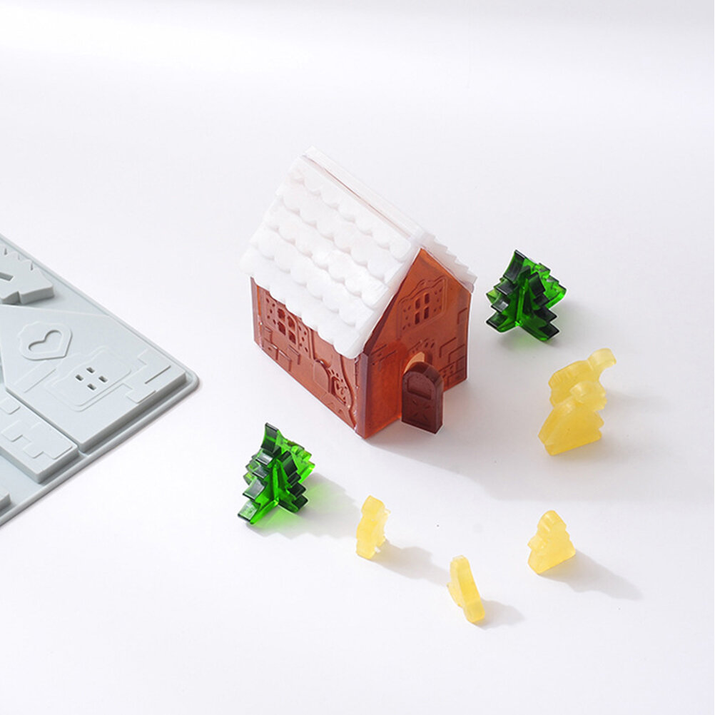 Форма Для Выпекания Из Силикона 2 Шт Гingerbread Домик 28.3X18.1X0.3Cm