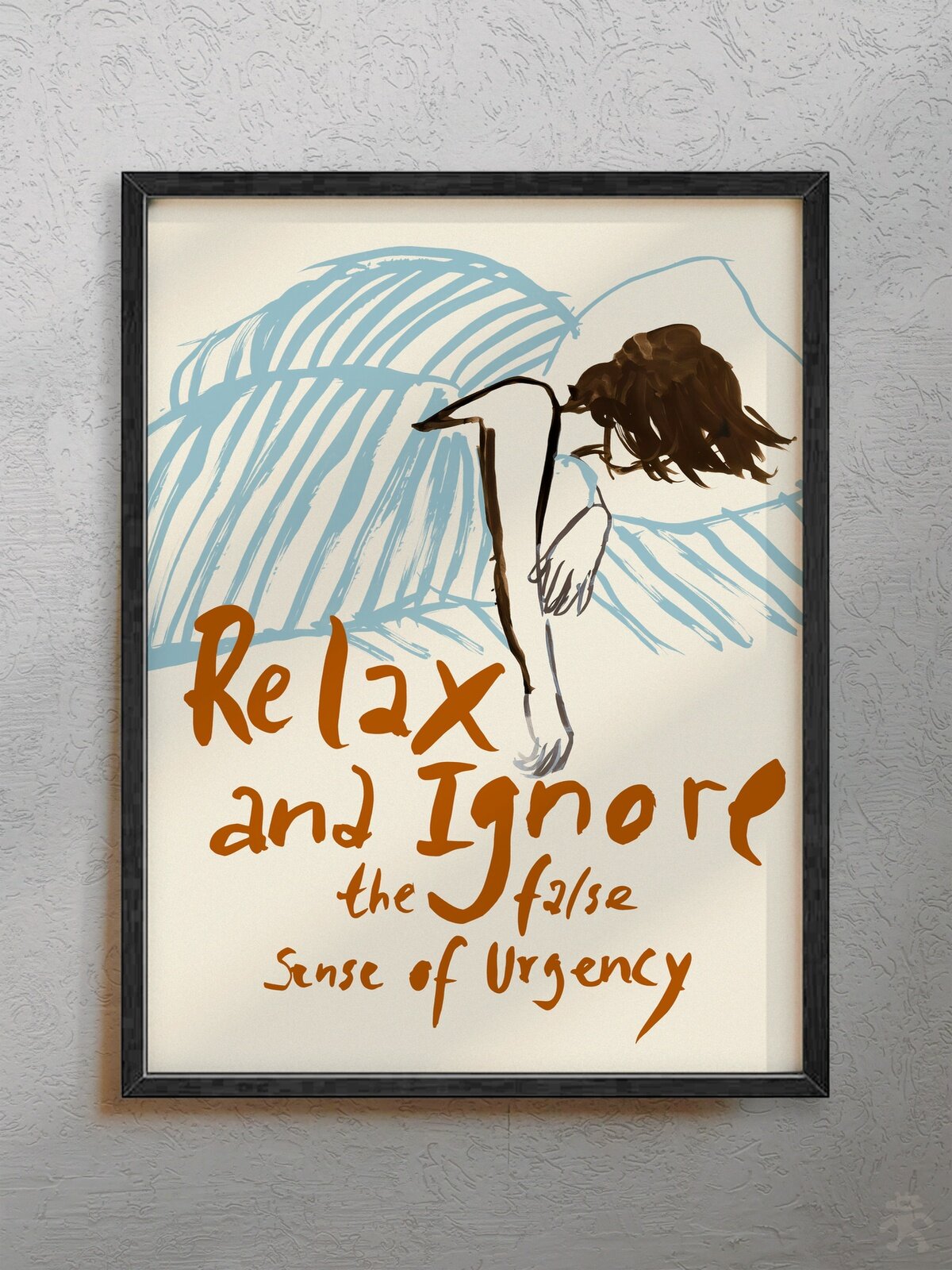 Интерьерный постер "Relax & Ignore" в стиле pinterest, 30х40см