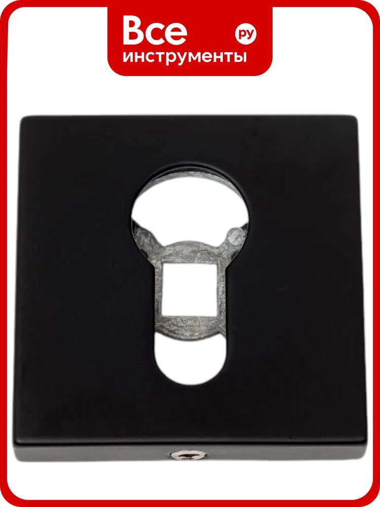 Ключевина под цилиндр Doorlock dl es02/s/с bl черная, квадратная розетка, 1 шт. 73389