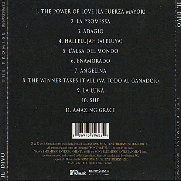Il Divo "CD Il Divo Promise" — фото 1