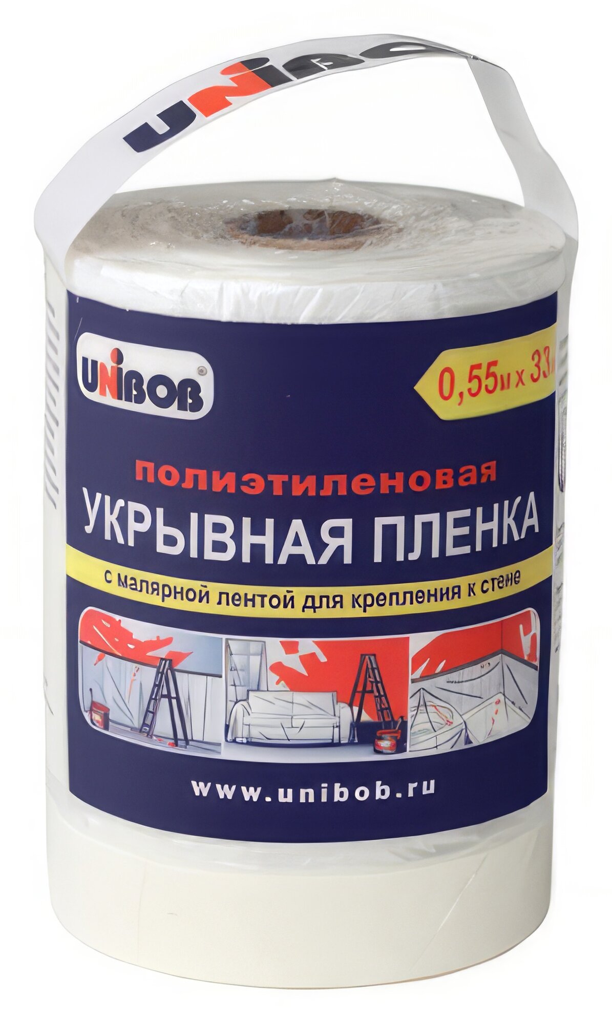 Пленка защитная UNIBOB с клеящей лентой 10мкм 1,1х33м
