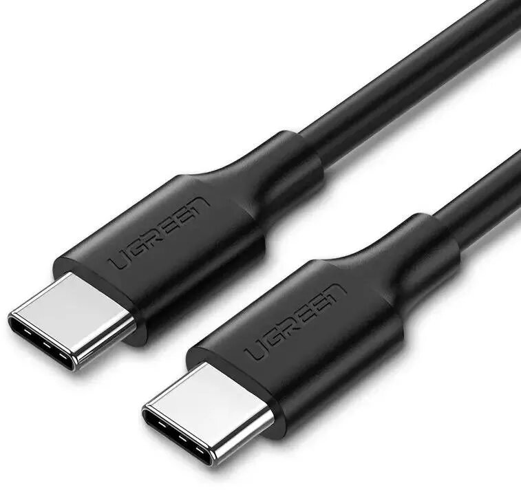 Кабель UGREEN US286, USB Type-C (m) - USB Type-C (m), 1м, 3A, черный