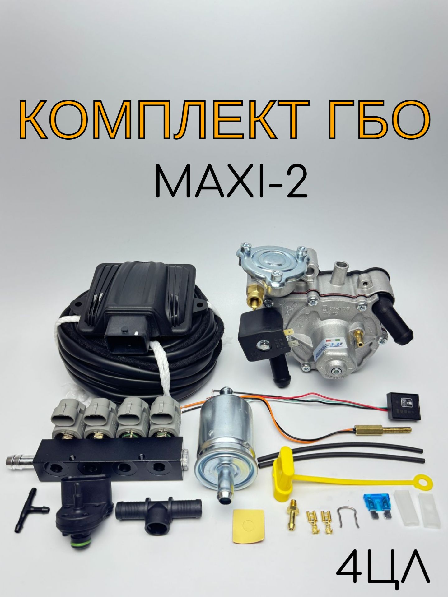 Комплект ГБО (мини-кит) Maxi-2 4 цилиндра(Редуктор + Форсунки)