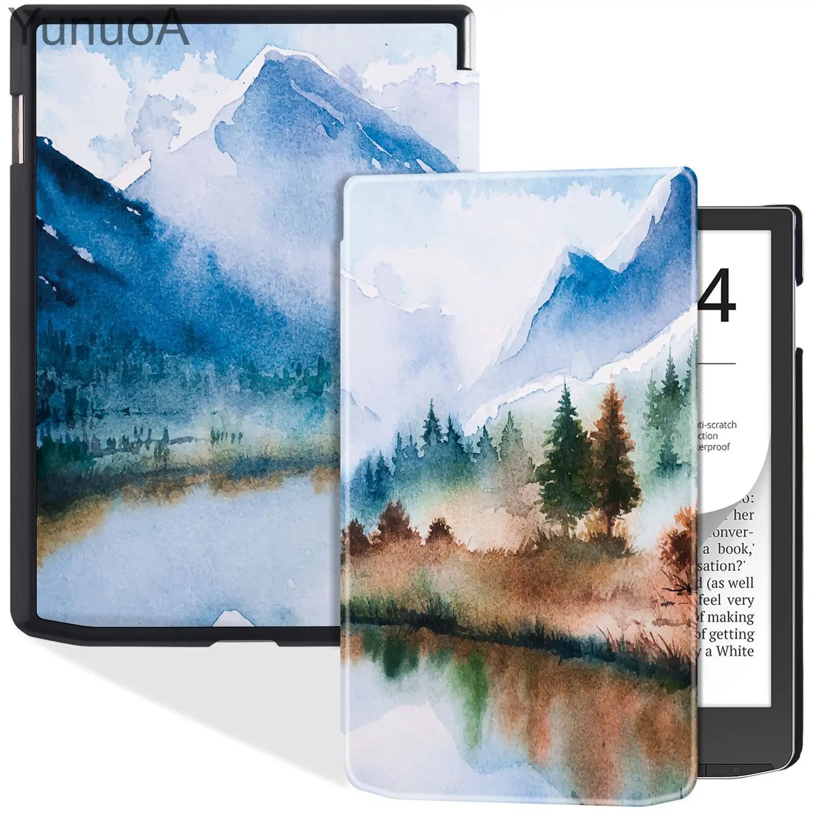 Премиальный тонкий кейс из экокожи для Pocketbook InkPad 4, оснащенный функцией автопробуждения и блокировки экрана, отличающийся легкостью и надежностью.