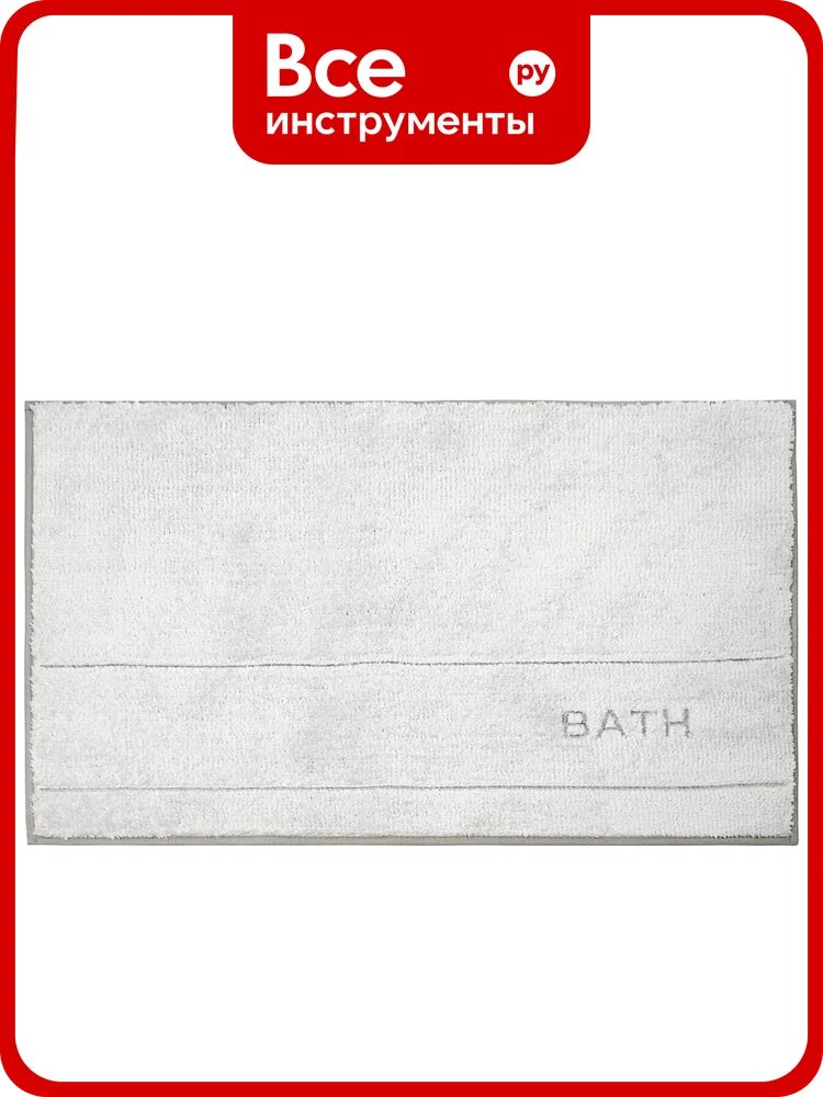 Коврик микрофибра Bath Plus 80х50 светло-серый RB630/1