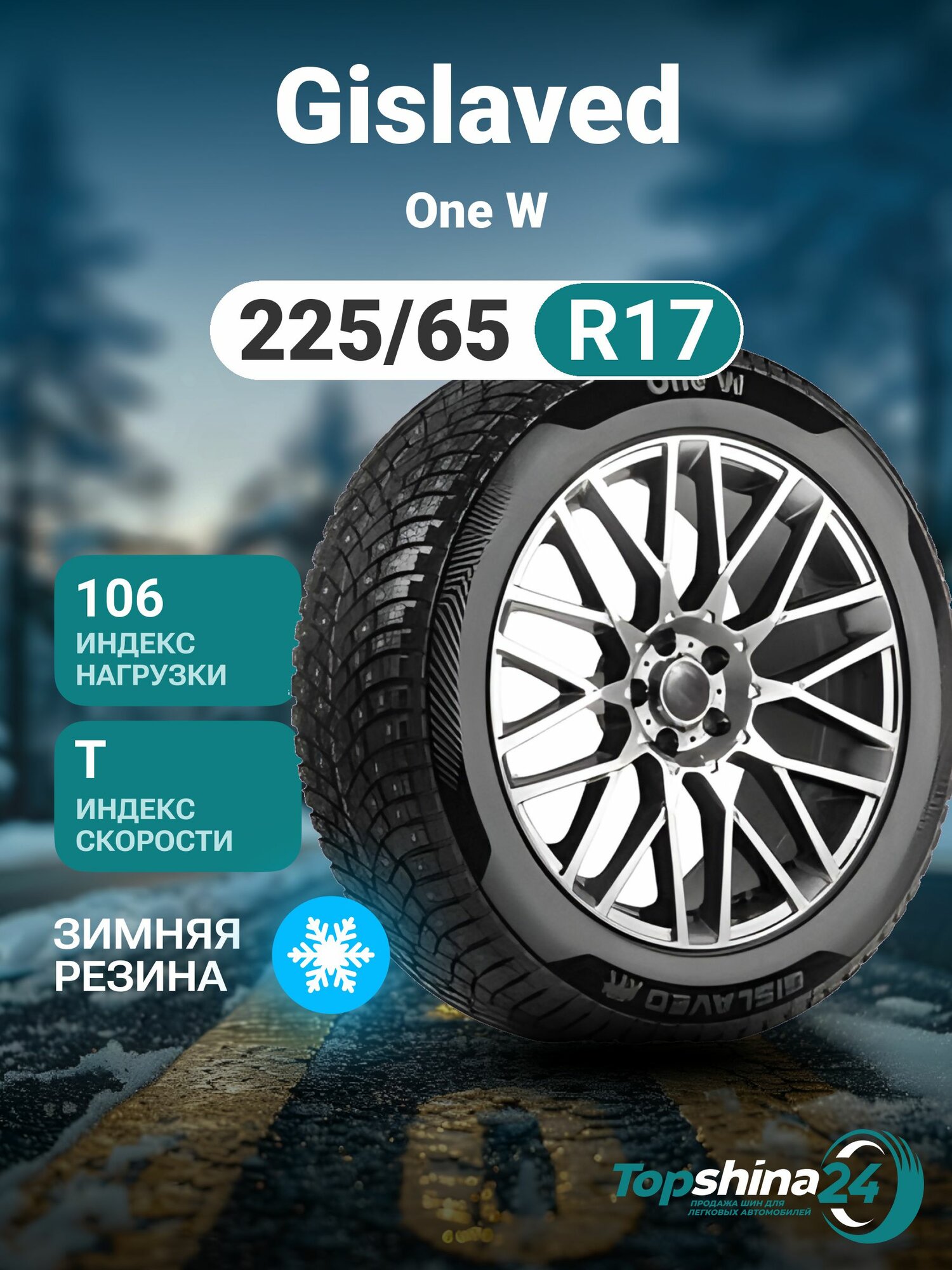 Шины зимние Gislaved One W 225/65 R17 T106 шип