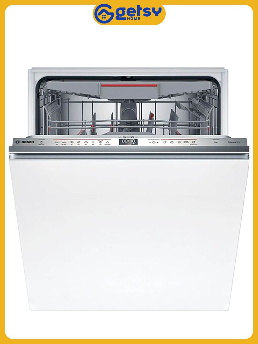 Встраиваемая посудомоечная машина Bosch SMV6ECX08E, полноразмерная, 14 комплектов, 7 программ, защита от протечек, белая