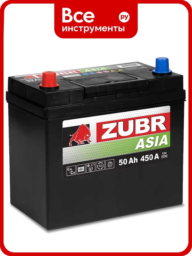 Аккумулятор ZUBR Premium Asia 50Ah L+ (без борта) ZPA501