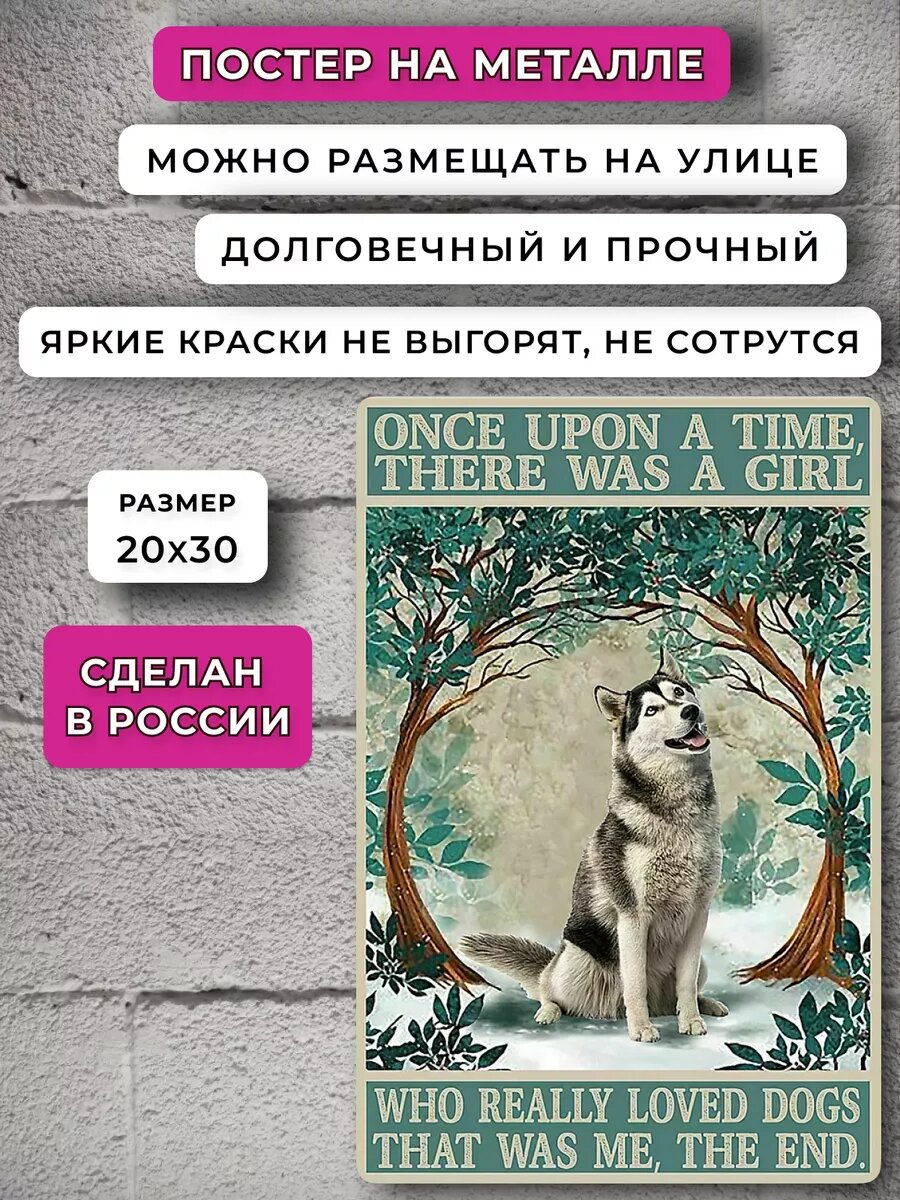 Постер винтаж Хаски — фото 1