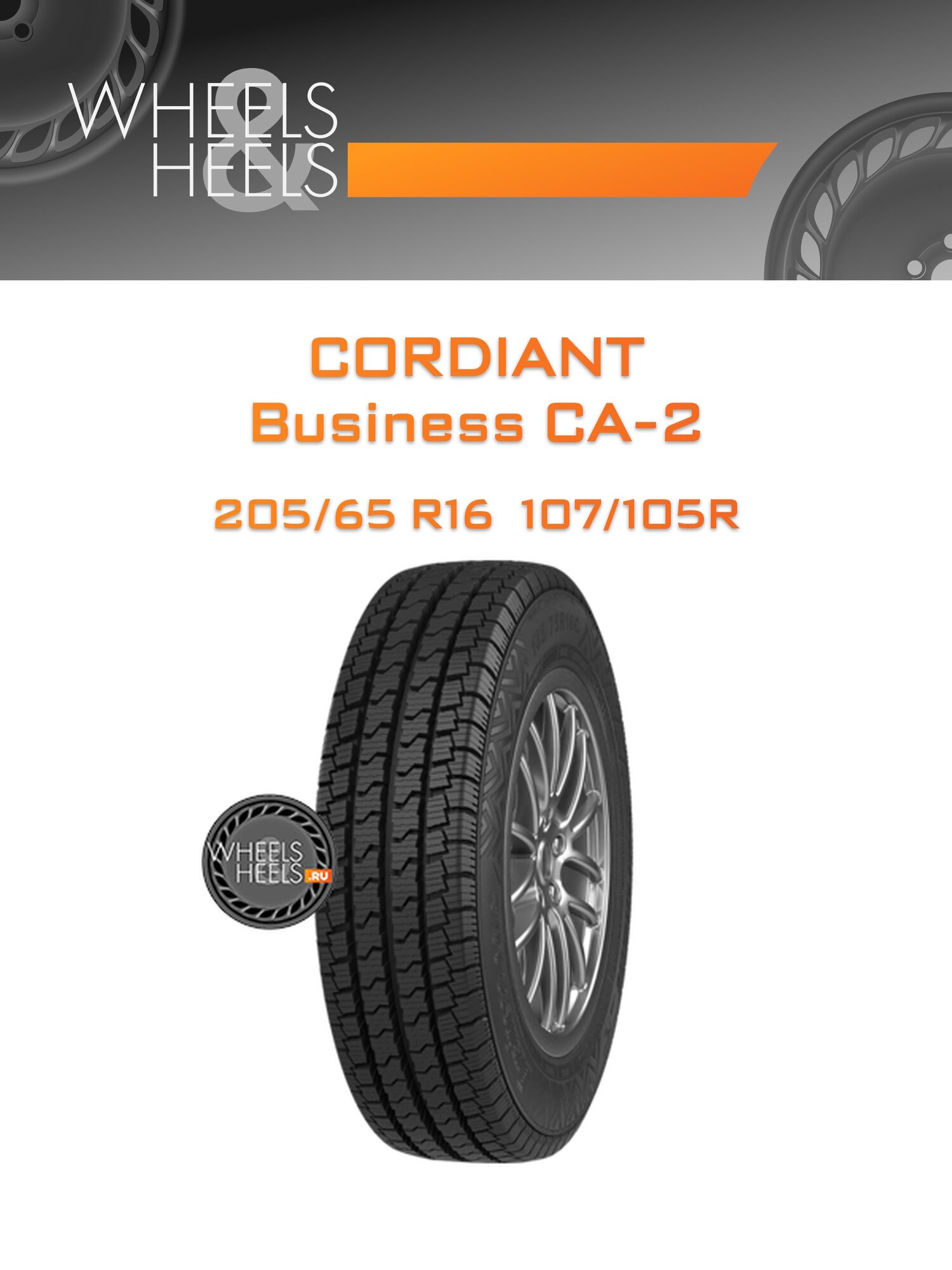 Шина автомобильная Cordiant Business CA-2 205/65 R16 107/105R ALLSEASON, всесезонная, универсальная