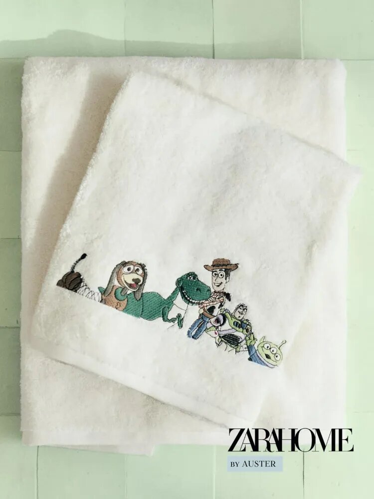 ZARA HOME Полотенце детское 70x140 см, хлопок, "Слоновая кость"