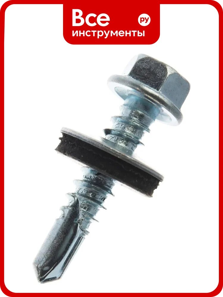 Кровельный саморез Rizzel 5,5x19 цинк, сверло №3, 4000 шт. 00000347319