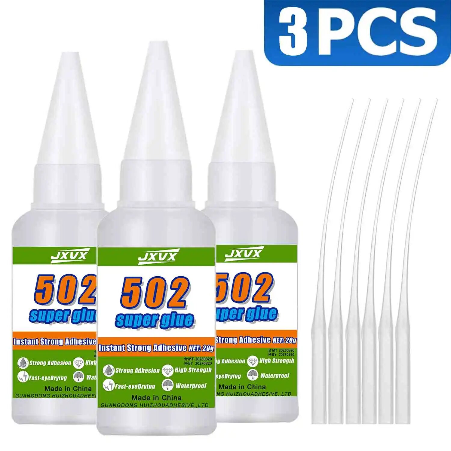 Суперклей JXVX 502 прозрачный 3PCS-20g(0.7oz)