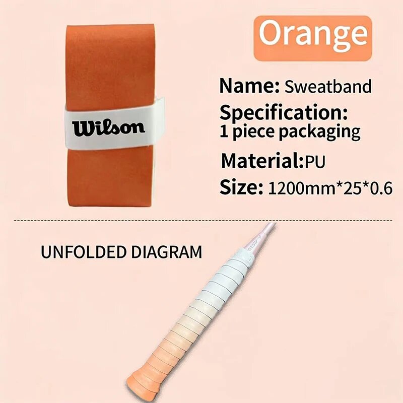 Wilson TRY6412 мягкие обмотки для теннисных ракеток 12 шт. Оранжевый, WILSON ORANGE 12PCS